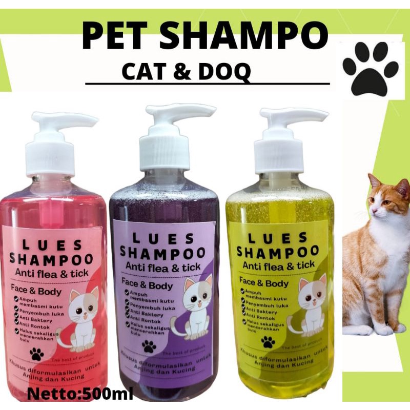 Jual Shampoo kucing dan anjing anti kutu dan pelembut/anti jamur/anti ...