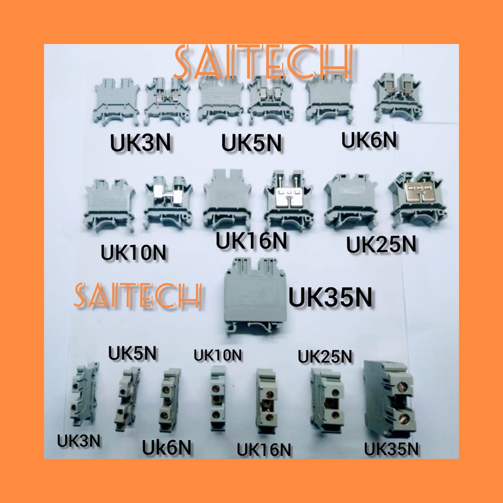 Jual Terminal Block Blok Din Rail UK-6N UK 6N UK6N | Shopee Indonesia