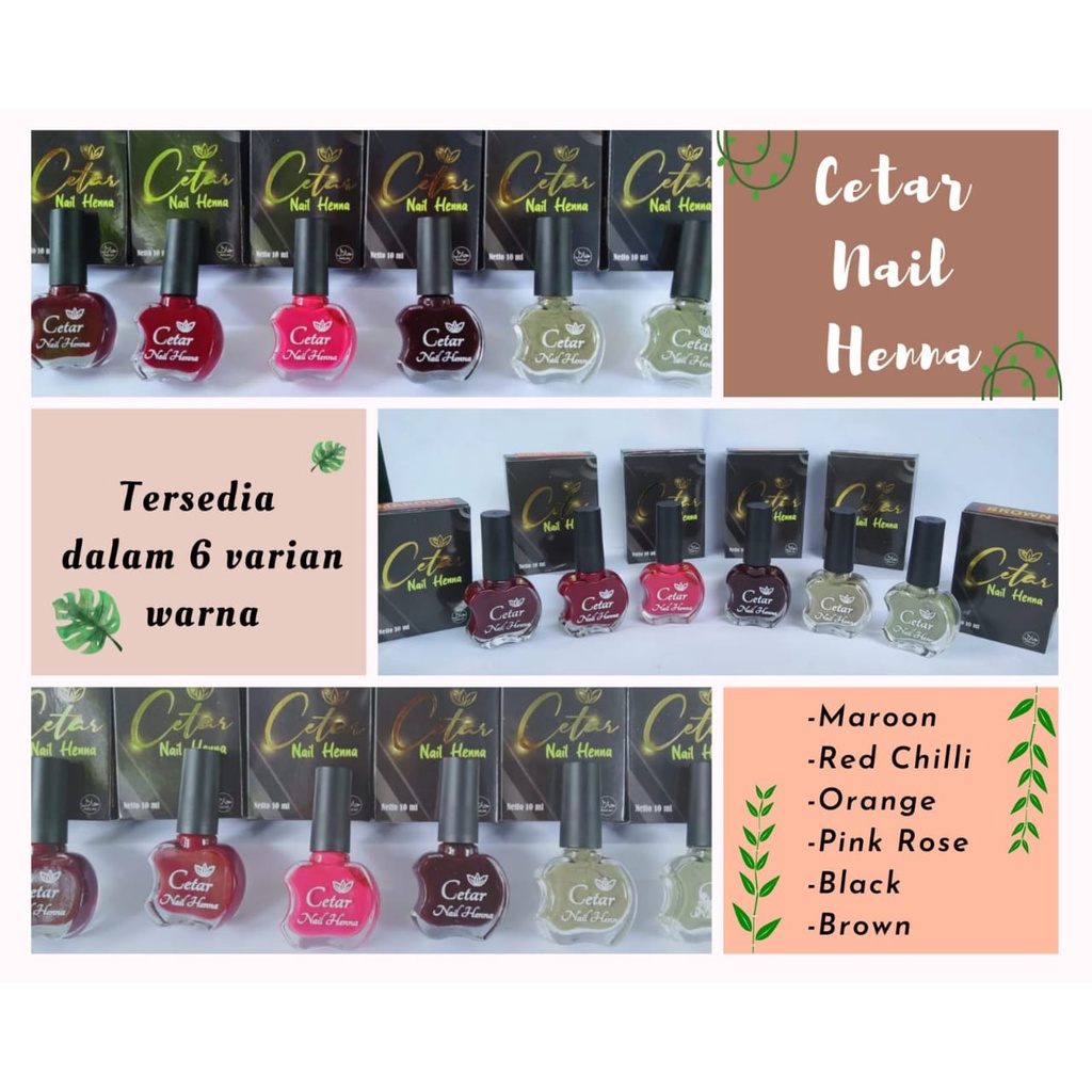 Jual Kutek Kuteks Kitek Kutex Tuffah Tufah Cetar Nail Henna Hena Pacar ...