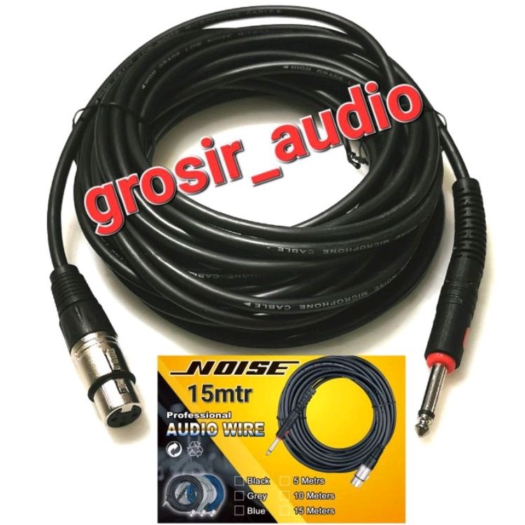 Jual KABEL MIC HITAM 15M ALVEY,KABEL MICROPHONE HITAM 15M NOISE ,KABEL ...