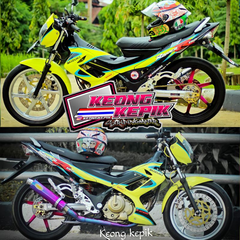 Jual (BISA COD) STRIPING STIKER LIS VARIASI THAILAND MOTOR SUZUKI ...