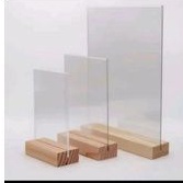 Jual Akrilik A5 + standing akrilik menu meja table kayu jatibelanda ...