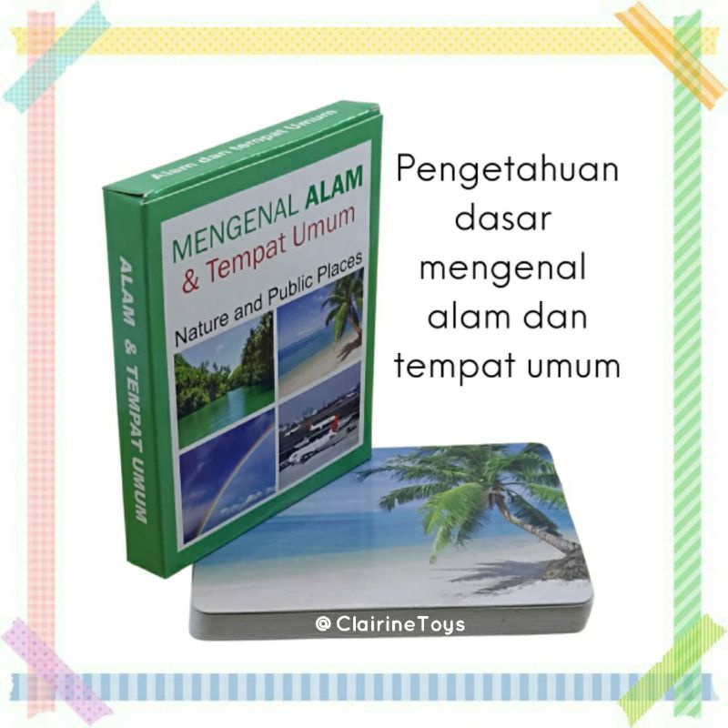 Jual KARTU MENGENAL ALAM & TEMPAT UMUM - FLASHCARD - KARTU PINTAR ...