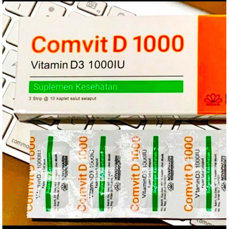 Jual Comvit D 1000iu Vitamin D3 / Becom C / Hevit C1000 / Bionicom C500 ...