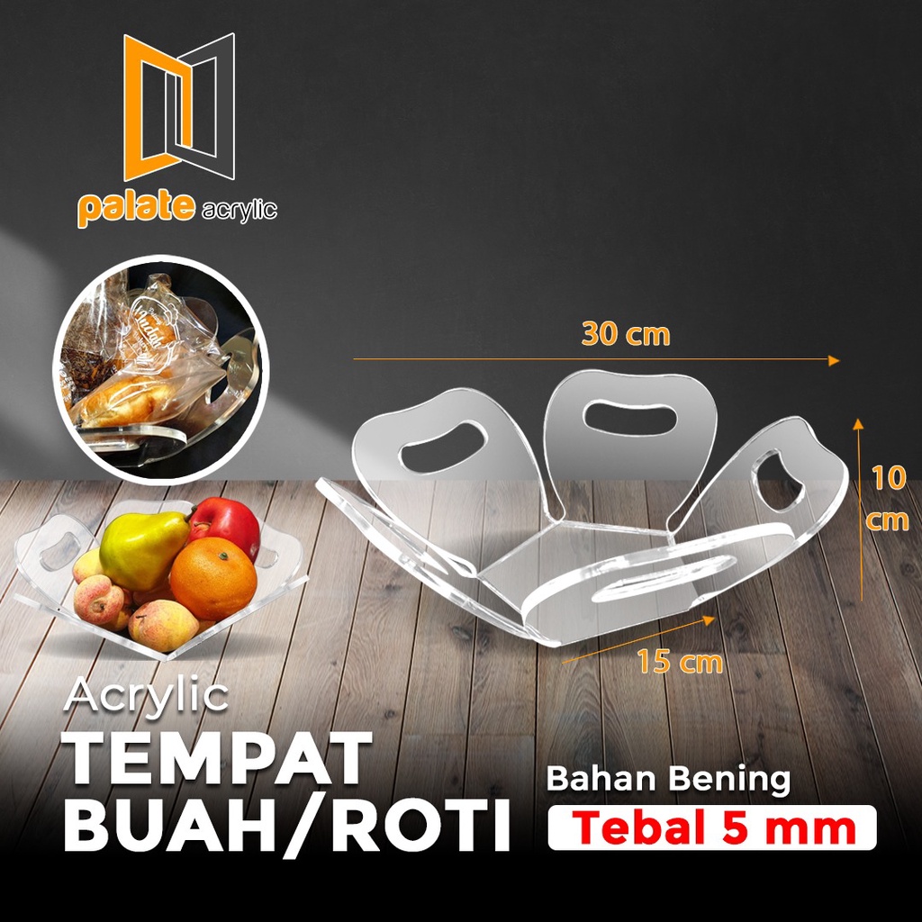 Jual AKRILIK TEMPAT ROTI / DISPLAY KUE AKRILIK 5MM | Shopee Indonesia