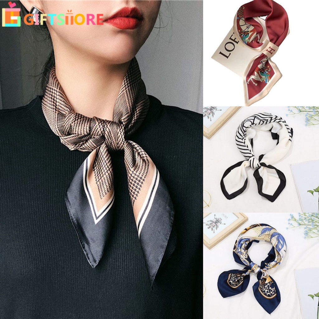 Jual 70*70 Scraf Leher Kepala Rambut Bahan Silk Immitation Wanita ...