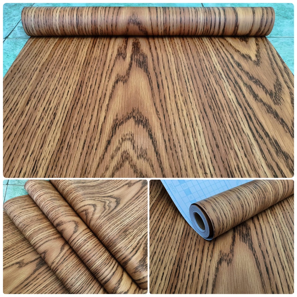 Jual Beli 5 gratis 1 TERMURAH Wallpaper Dinding motif serat kayu ...