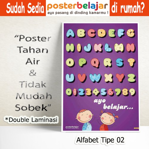 Jual Flashcard & Poster Belajar Abjad / Alfabet / Huruf untuk Edukasi ...