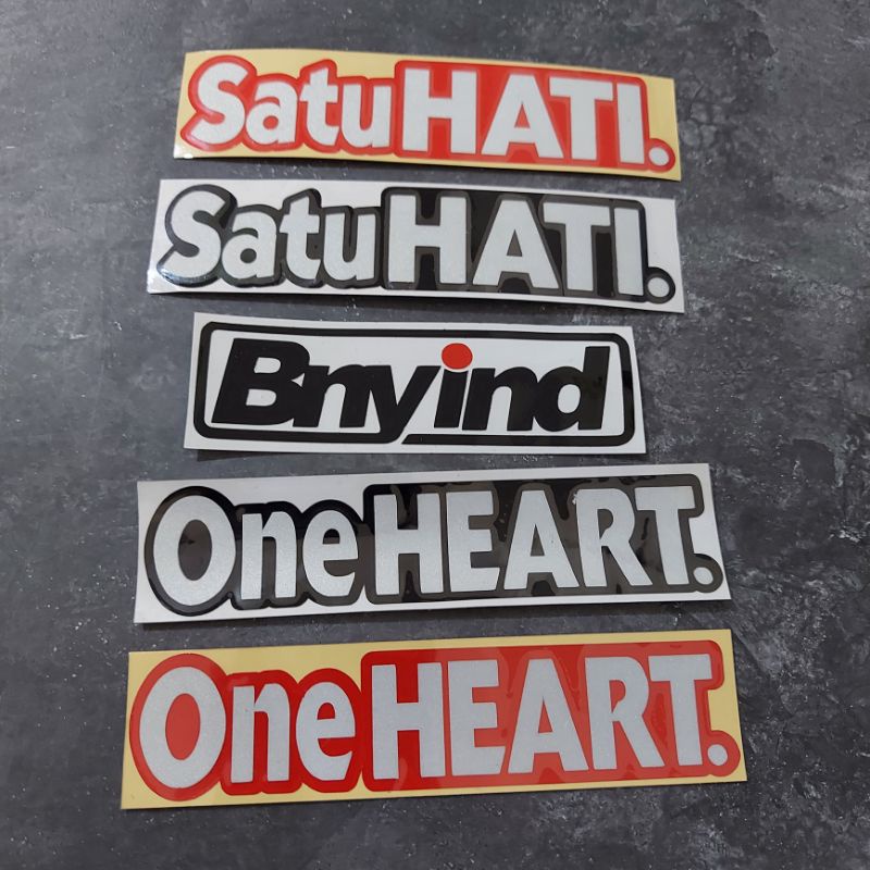 Jual STICKER ONE HEART SATU HATI CUTTING | Shopee Indonesia