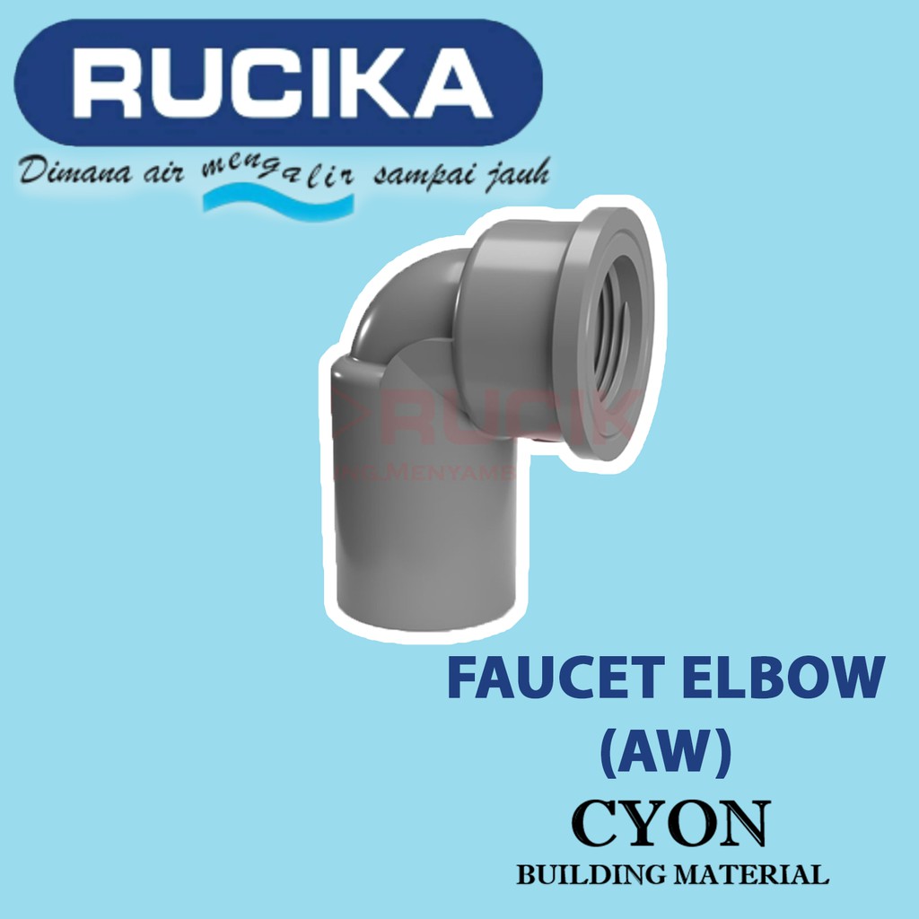 Jual RUCIKA FAUCET ELBOW AW 3/4" KNIE KENI KNEE KNI DRAT DALAM KDD | Shopee Indonesia