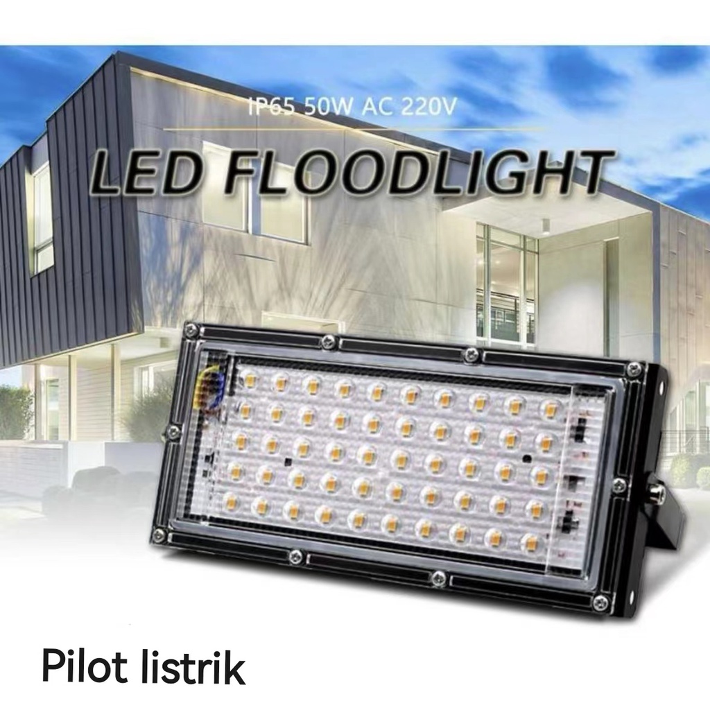 Jual Lampu Sorot Flood Light 220V 50W Cool White Super Terang Lampu LED Murah | Shopee Indonesia