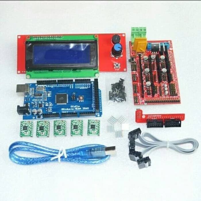 Jual DIY 3D Printer Kit Mega 2560 R3 + RAMPS 1.4 Controller LCD Control ...