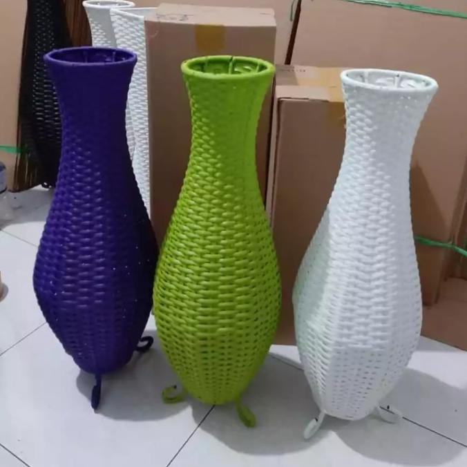 Jual Pot Rotan Untuk Bunga Sudut Tingi 60 Cm - Putih Outletlintang ...