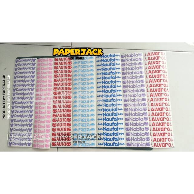 Jual Sticker Nama Anak Custom WATERPROOF Stiker Cutting Nama Anak 1 Set ...