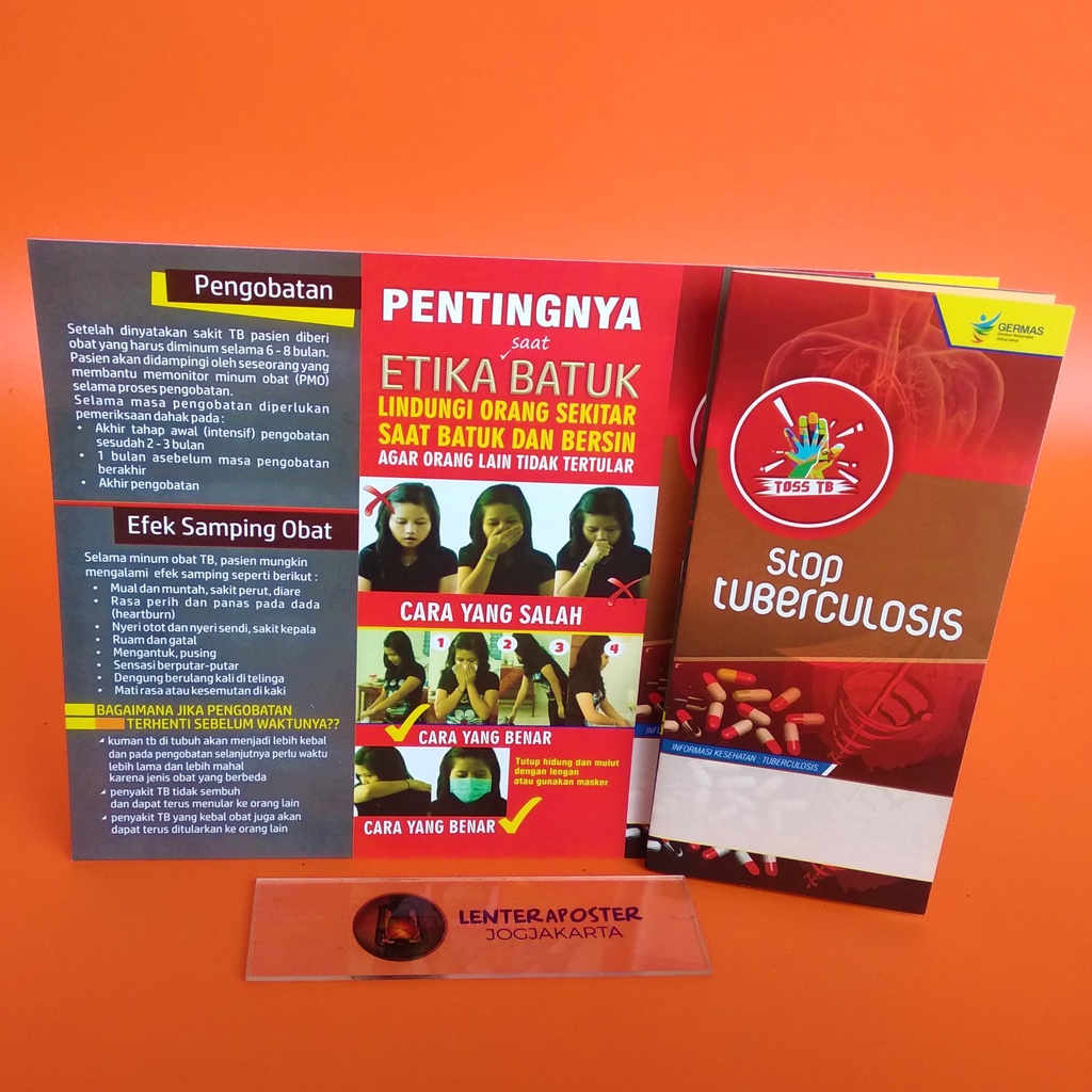 Jual Leaflet atau brosur STOP Tuberculosis (TB) dan Etika saat Batuk ...