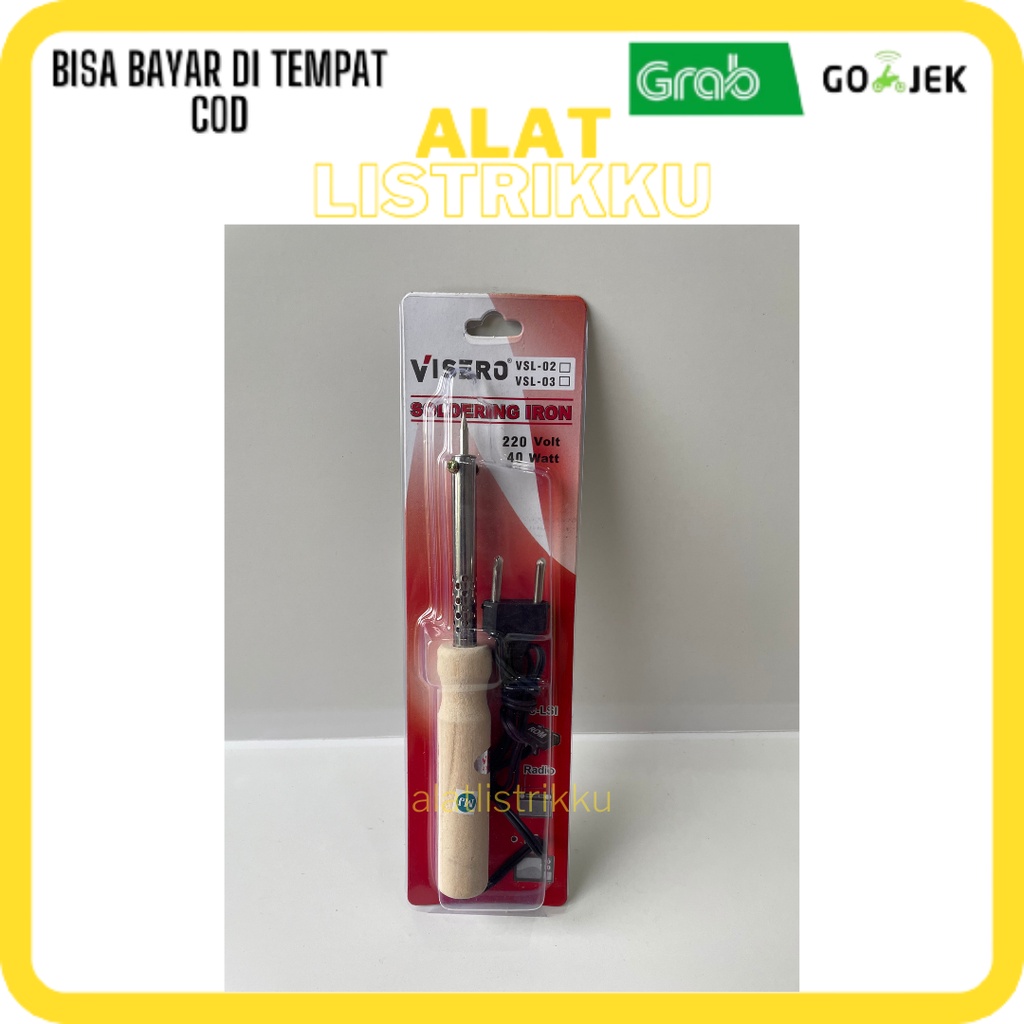 Jual Solder Kayu VISERO 40 Watt - Soldering Iron 40 Watt | Shopee Indonesia
