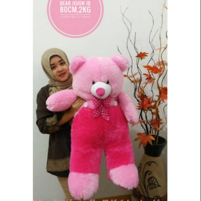 Jual Boneka Teddy bear jojon jumbo ukuran 80 cm berat 2 kg seri warna ...