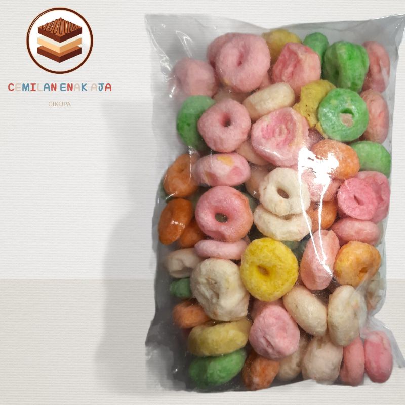 Jual DONAT WARNA WARNI /DONAT PELANGI/CEMILAN KERING DONAT TERLARIS ...