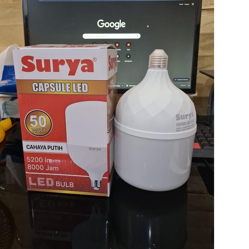 Jual Lampu surya capsule 50 watt kapsul jumbo led bohlam cahaya putih garansi