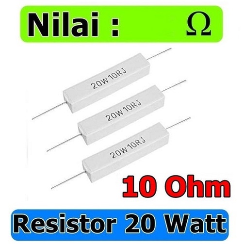 Jual Resistor 20watt Putih Kotak Resistor 20 Watt Resistor Keramik Batu ...