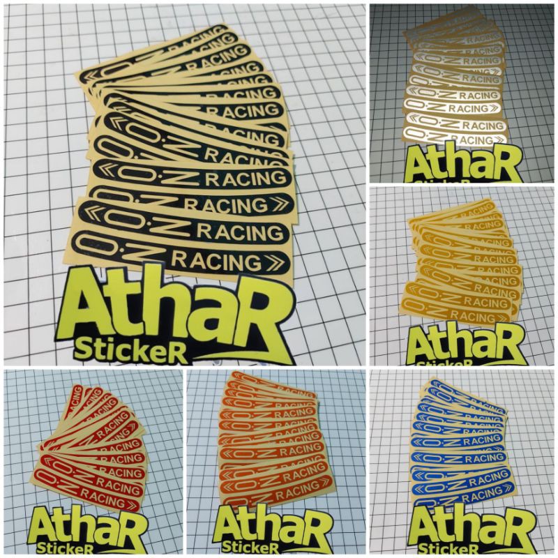 Jual STICKER OZ RACING CUTTING STICKER CUTTING MOTOR CUTTING STICKER ...