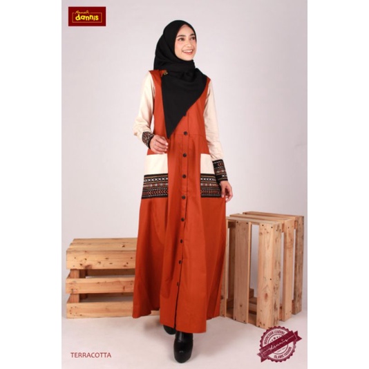 Jual Abaya Dannis Terbaru A220908 Free Masker Fashion Muslimah Gamis ...