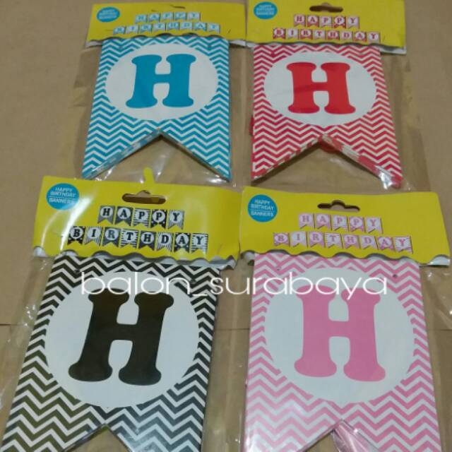 Jual Banner HBD Zigzag (Design Baru ) | Shopee Indonesia