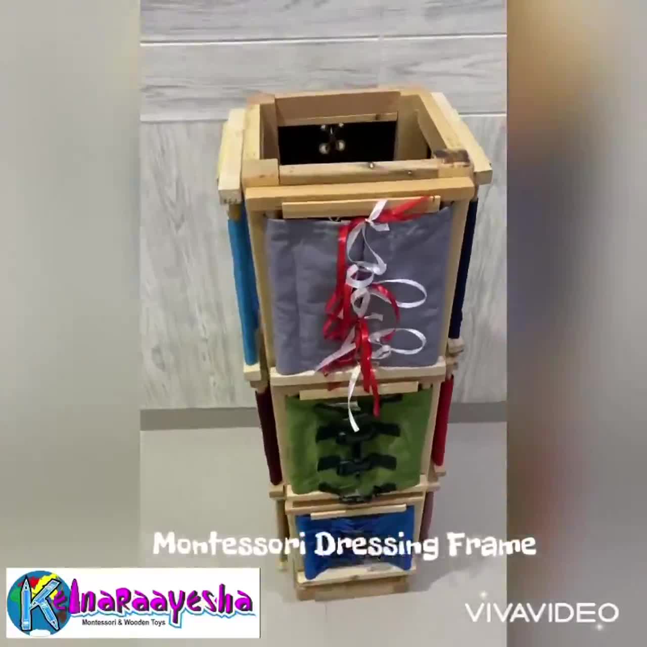 Jual Mainan Dressing Frame Montessori Satuan (kain drill tebal) mainan ...