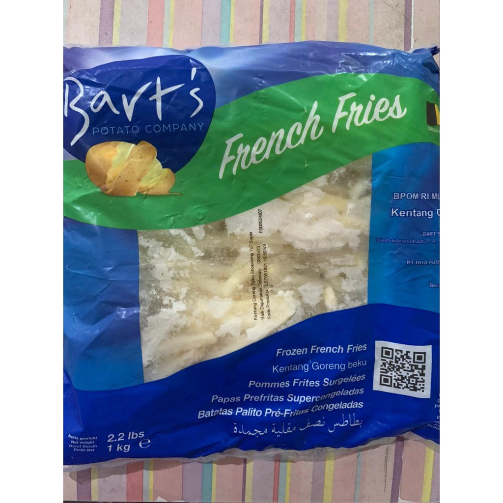 Jual Frozen Food - Kentang Barts 1KG Shoestring | Shopee Indonesia