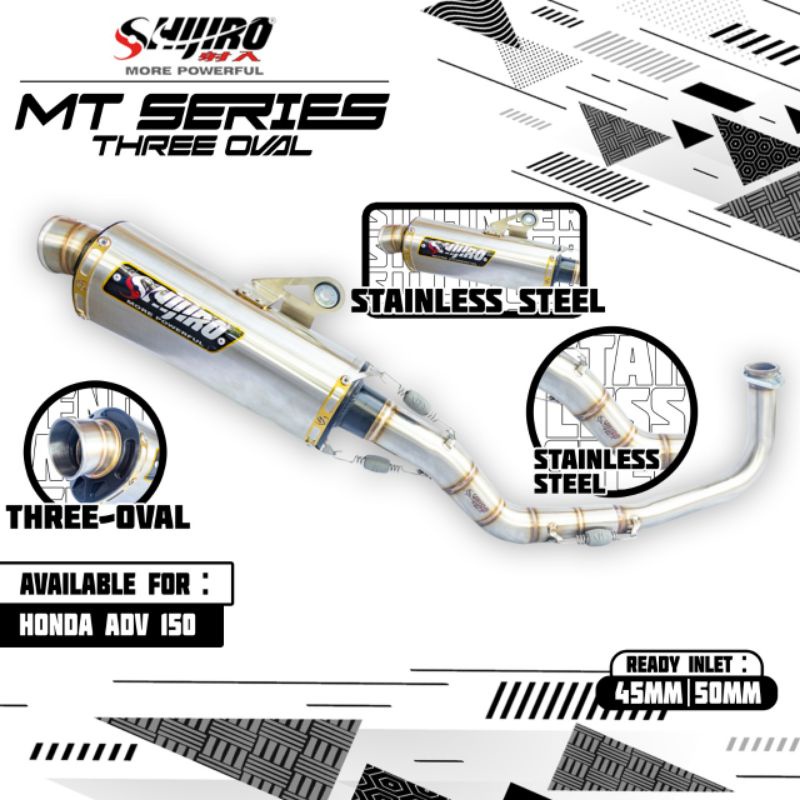 Jual KNALPOT SHIJIRO RACING TYPE MT SERIES FOR ADV 150 | Shopee Indonesia