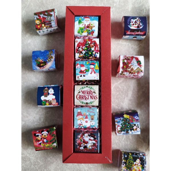 Jual Cokelat dadu box tema natal | Shopee Indonesia