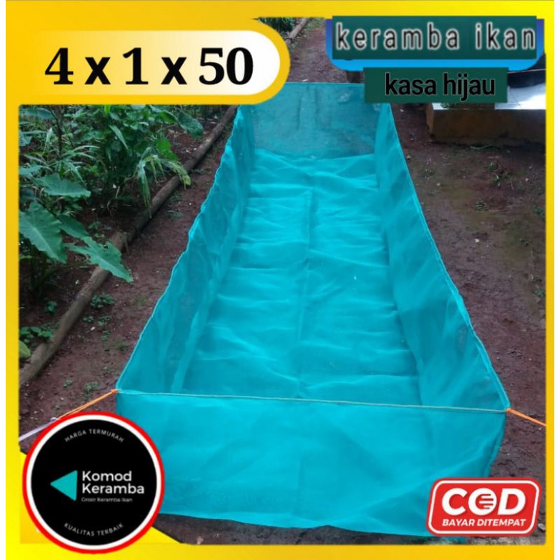 Jual kerambah ikan 4x1x50 jaring keramba apung karamba kramba kotak ...