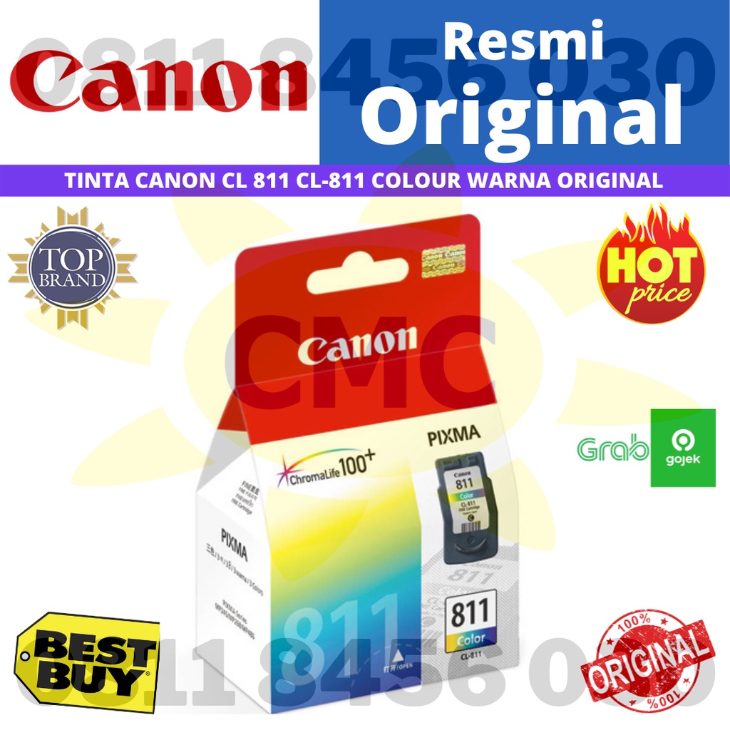 Jual TINTA CANON CL 811 COLOUR ORIGINAL | Shopee Indonesia