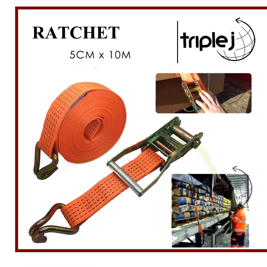 Jual Ratchet Tie Down 2inch x 10M Cargo Lashing Belt - Tali Pengikat ...