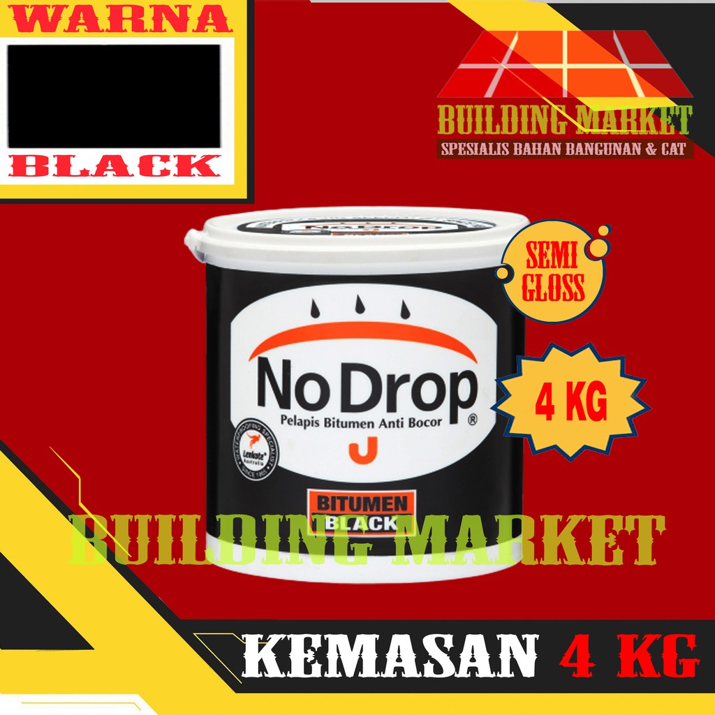 Jual BITUMEN BLACK WATERPROOFING CAT PELAPIS BITUMEN NO DROP 4 KG ...
