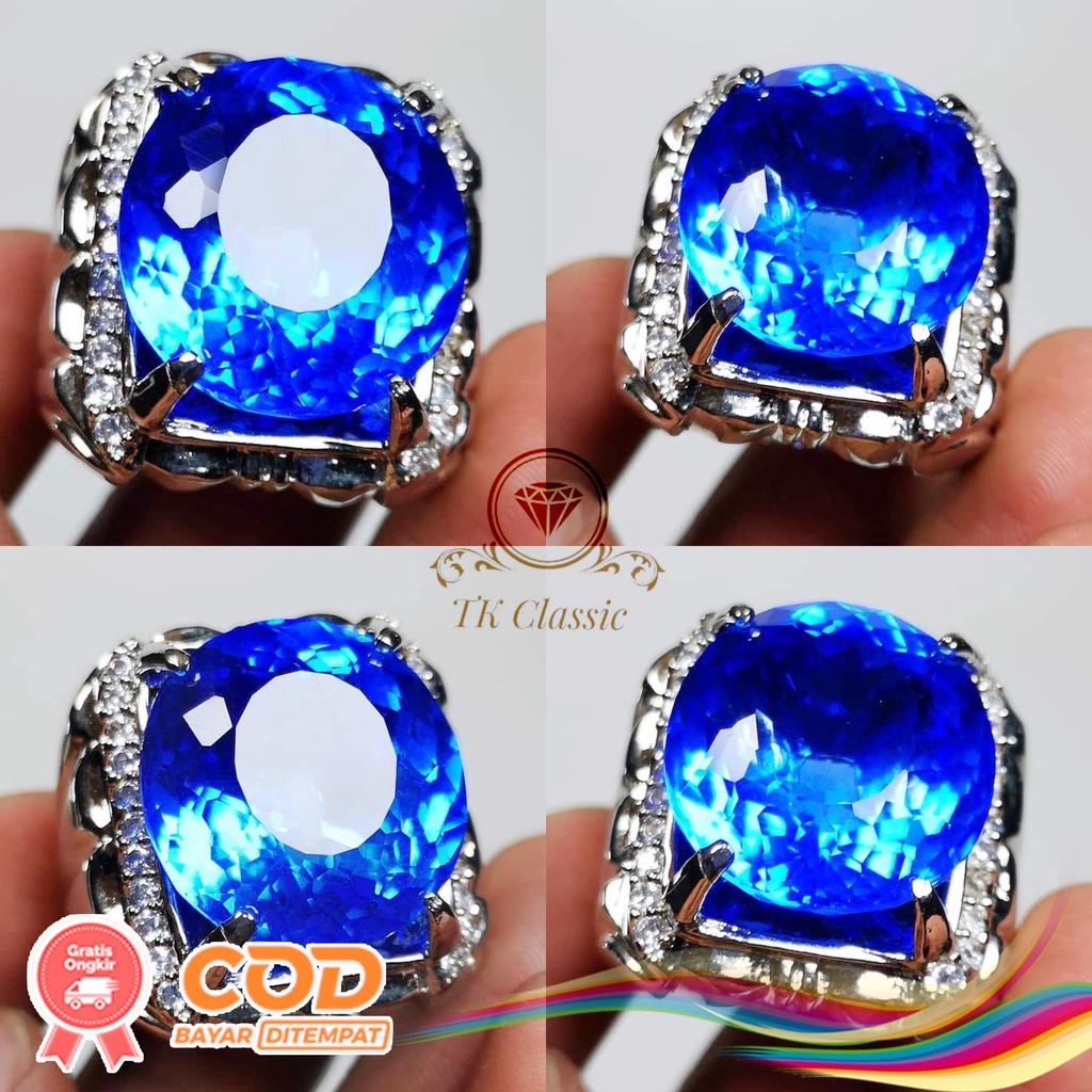 Jual Natural Batu Permata Kashmir Blue Sapphire | Shopee Indonesia