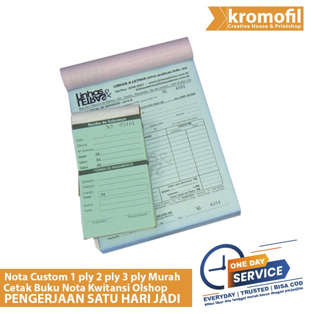 Jual Cetak Nota Custom rangkap 1 ply , 2 ply , 3 ply | Online Shop ...