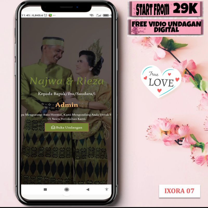 Jual Undangan Digital online Web Website Undangan Pernikahan Online|R02 ...