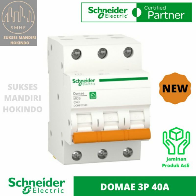 Jual MCB Domae 3 phase 40 ampere / mcb 3phase domae 40 ampere Schneider | Shopee Indonesia