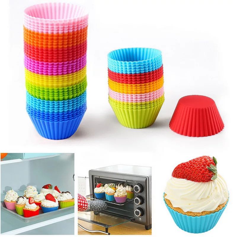 Jual ((SATUAN)) Cetakan Silicone Karet Kue Cupcake Bolu Kukus Pie Food ...