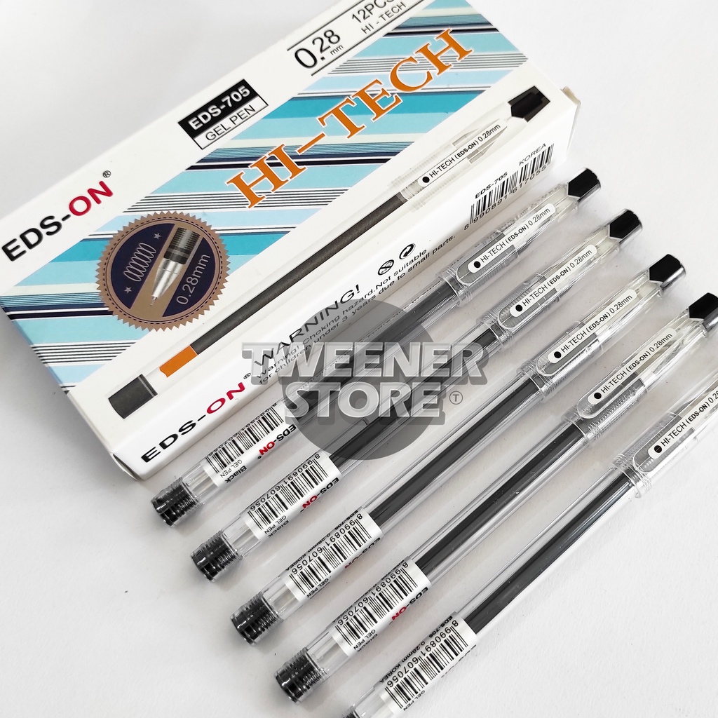 Jual EDS-ON Hi Tech 0.28 Gel Pen EDS-705 | Bolpen Pulpen Ballpoint ...