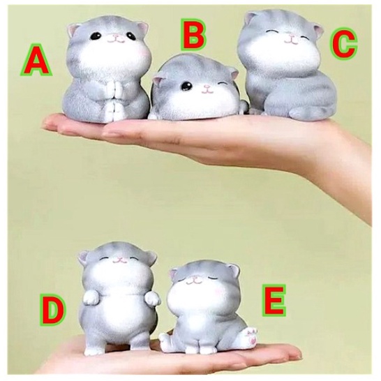 Jual miniatur KUCING GEMBUL CHUBBY CAT JUAL SATUAN / SET | Shopee Indonesia