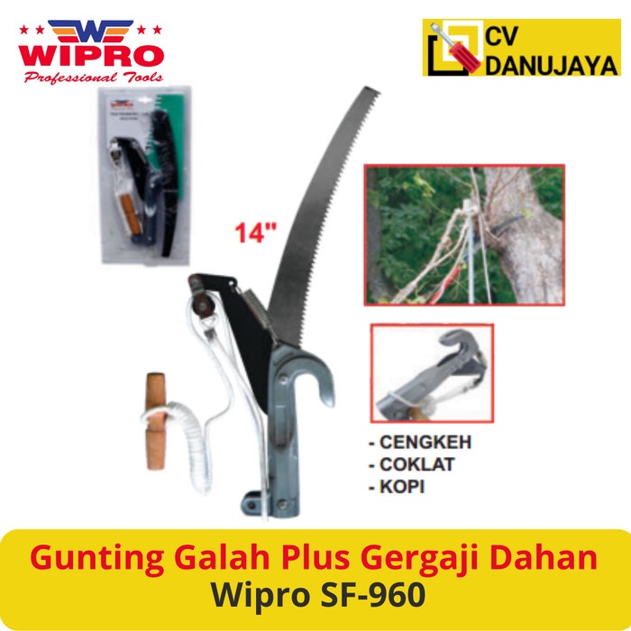 Jual Gunting Galah Panen Buah Kopi Coklat + Gergaji Dahan Wipro SF-960 | Shopee Indonesia