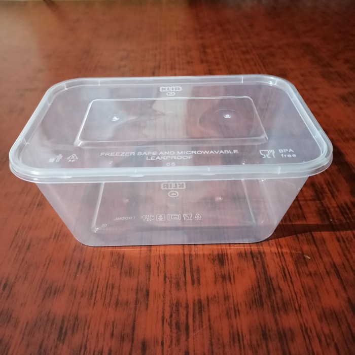 Jual Thinwall 1000ml Rectangle Kotak Plastik Bening Food Container 1000ml | Shopee Indonesia