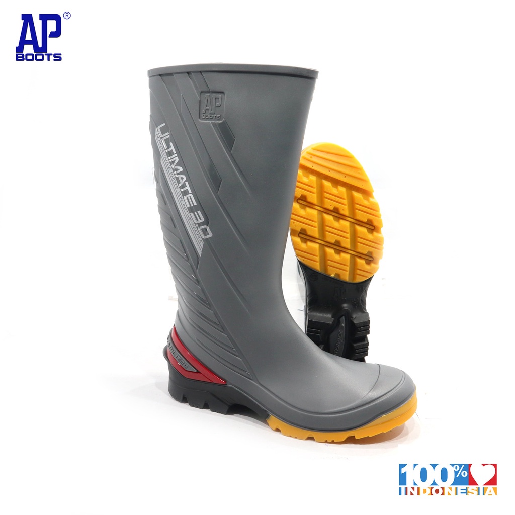 Jual AP 2015 ULTIMATE GREY - 39-43 - SEPATU BOOT SAFETY KARET - AP ...