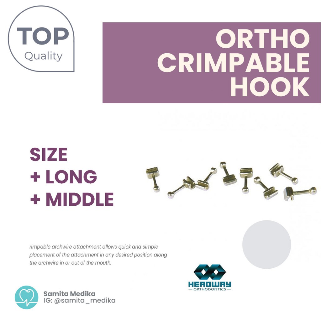 Jual Crimpable hook // Behel Gigi Orthodontik Bracket Kawat Gigi ...