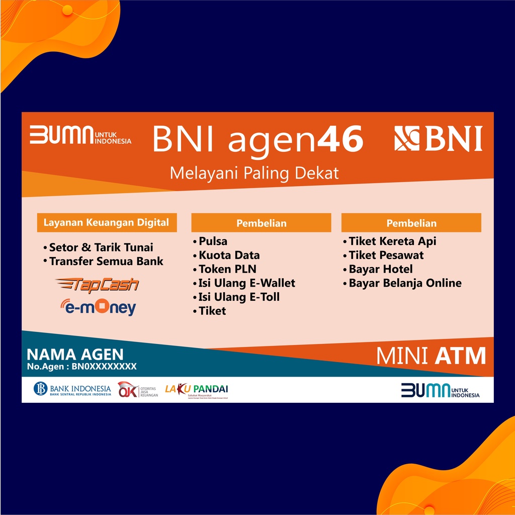 Jual SPANDUK BANNER AGEN BNI DAN EKPEDISI | Shopee Indonesia