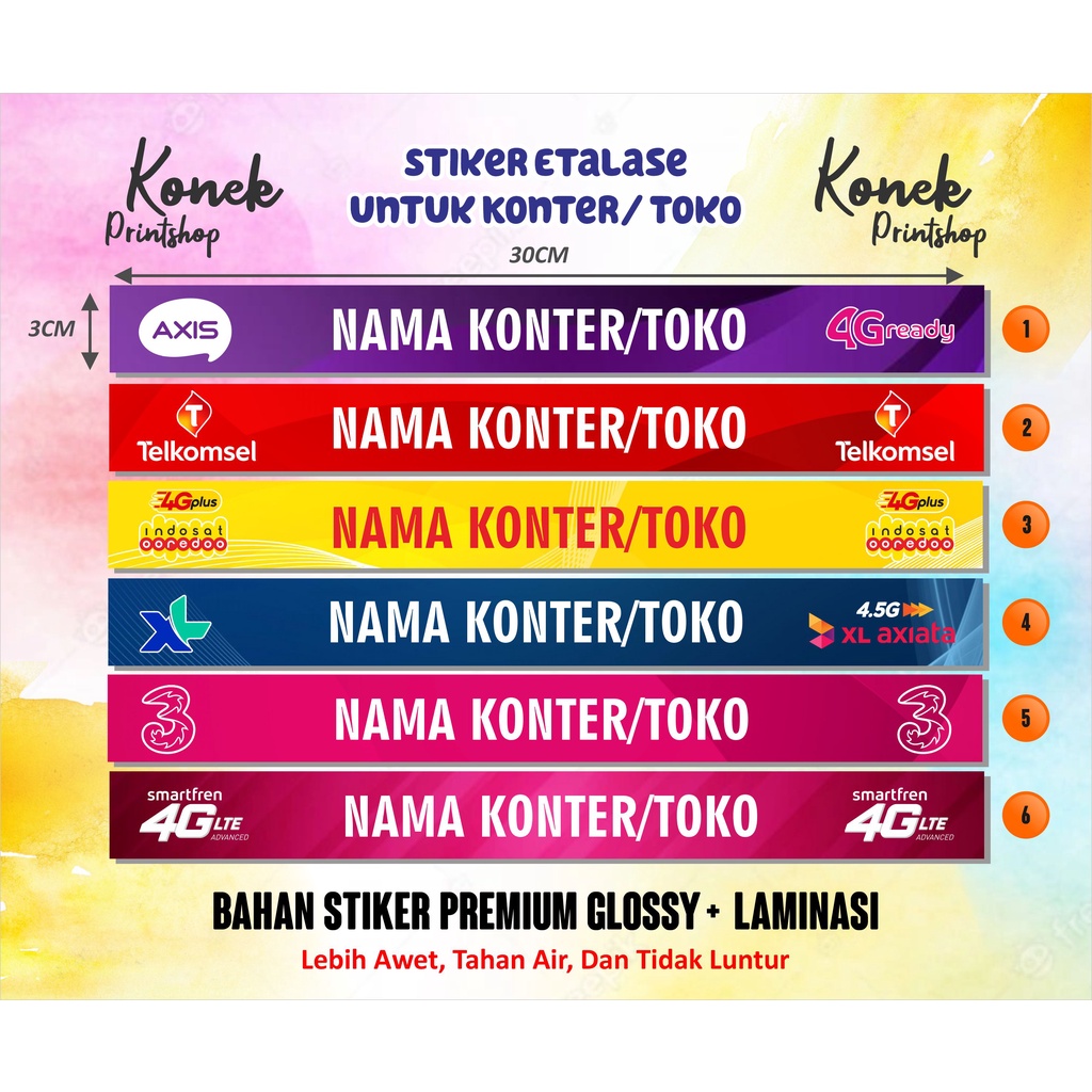 Jual Sticker Stiker Etalase Konter / Counter / Toko Tanpa Minimal Order ...