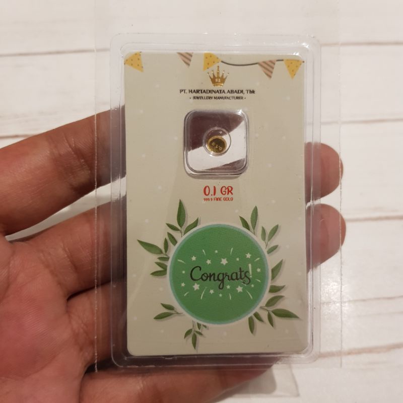 Jual LM Emas Hartadinata Abadi Gift Series 0,1 / 0.1 gr gram Welcome ...