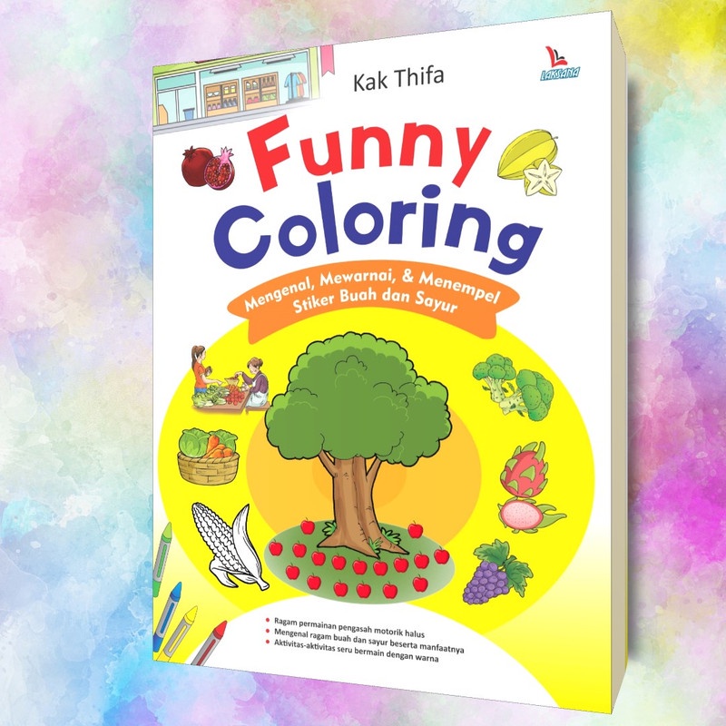 Jual Funny Coloring; Mengenal, Mewarnai, & Menempel Stiker Aneka Buah ...